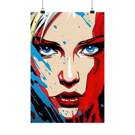 Bold Pop Art Female Comic Portraits Epic Retro Comic Posters