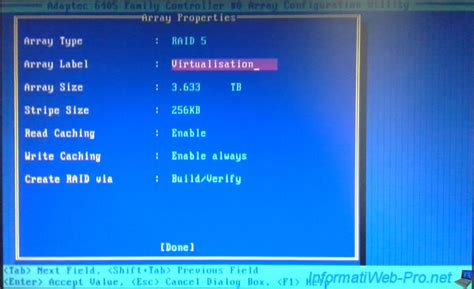 Create And Configure A Raid 0 1 5 With An Adaptec Raid 6405 Controller Raid Tutorials
