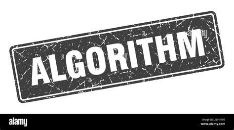 Algorithm Stamp Algorithm Vintage Black Label Sign Stock Vector Image
