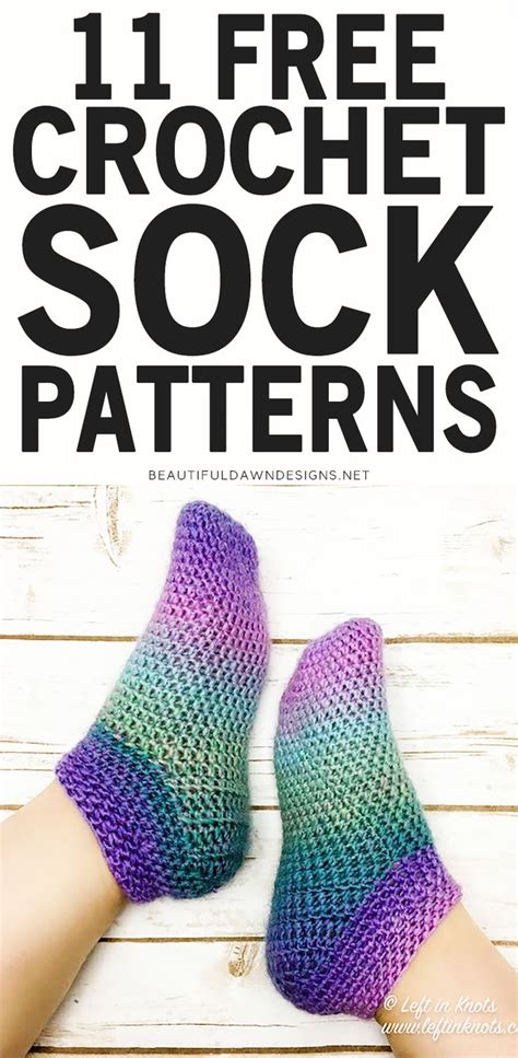 Easy Crochet Sock Pattern Free Patterns Quick And Easy Crochet