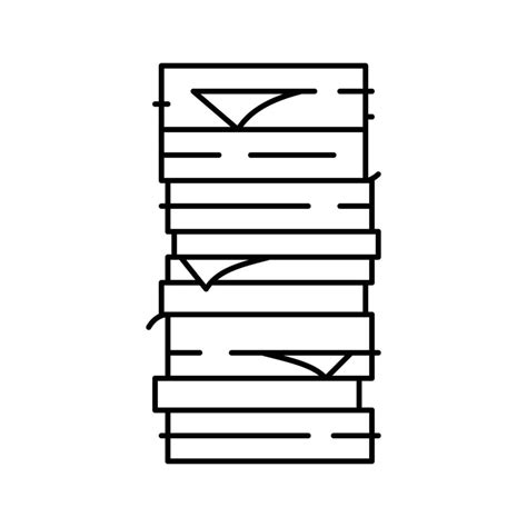 Stack Paper Document Line Icon Vector Illustration Vector Art At Vecteezy