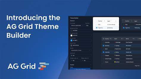 Introducing The Ag Grid Theme Builder Easily Create Custom Ag Grid Themes