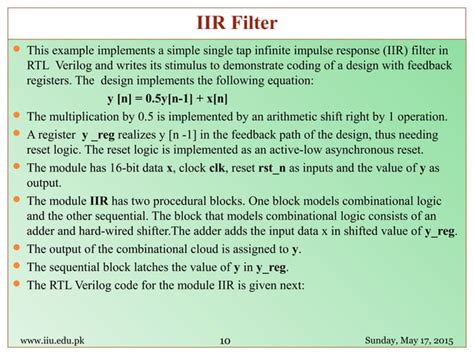 Fpga 11 Sequence Detector Fir Iir Filter Ppt