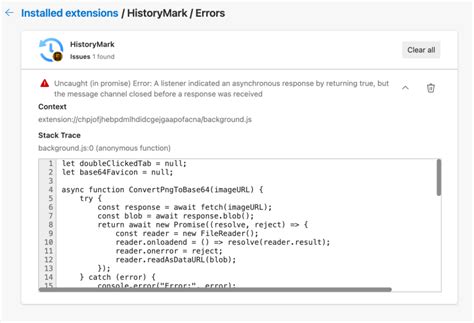 how to fix “error a listener indicated an asynchronous response by returning true but the