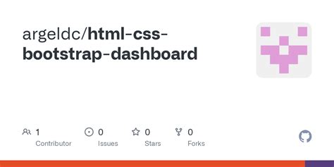 GitHub Argeldc Html Css Bootstrap Dashboard