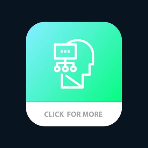 Planning Theory Mind Head Mobile App Button Android And Ios Line