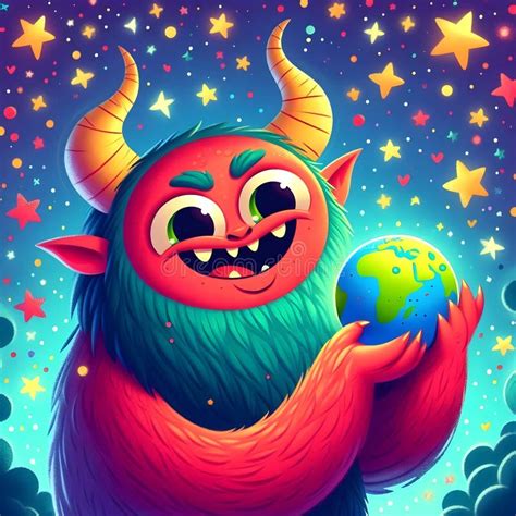 Earth In Demon Hand Stock Illustration Illustration Of Cartoon 373198799