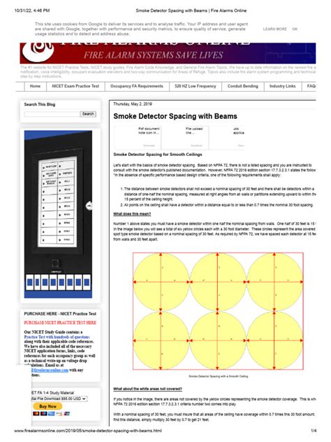 Smoke Detector Spacing Guide Pdf Elevator