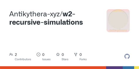 GitHub Antikythera Xyz W2 Recursive Simulations