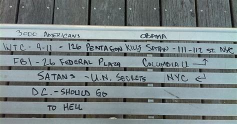 somebody wrote this on a table chair in jersey city new jersey not