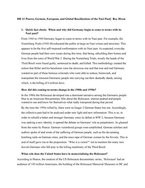 Db 13pearce Assignment Questions And Answers 4122016 Db 13 Pearce