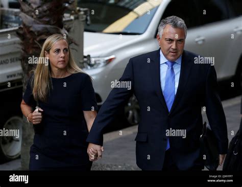 Australian Treasurer Joe Hockey Right Arrives At Federal Court With