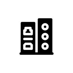 Input Output Port Icon Computer Component Icon Vector Image
