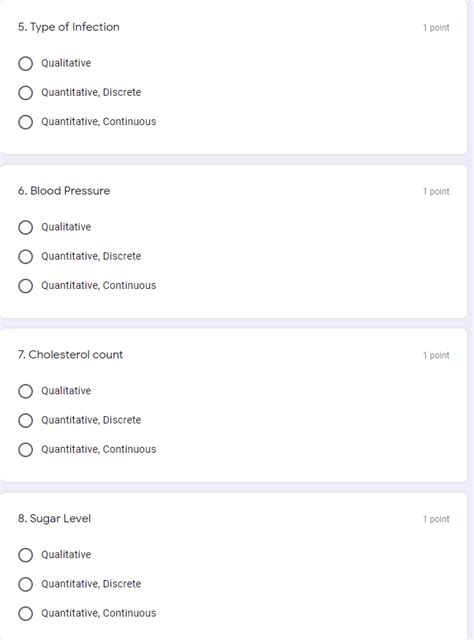 Solved Classify The Following Variables As Qualitative Chegg