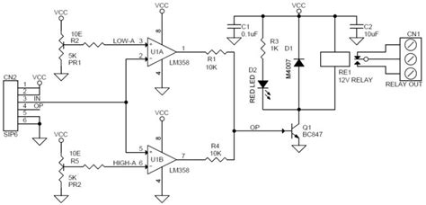 Window Comparator Window Detector With Relay Output Electronics Lab