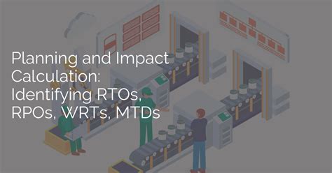 Planning And Impact Calculation Identifying RTOs RPOs WRTs MTDs