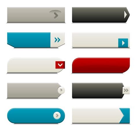 Interface Buttons Royalty Free Vector Image VectorStock