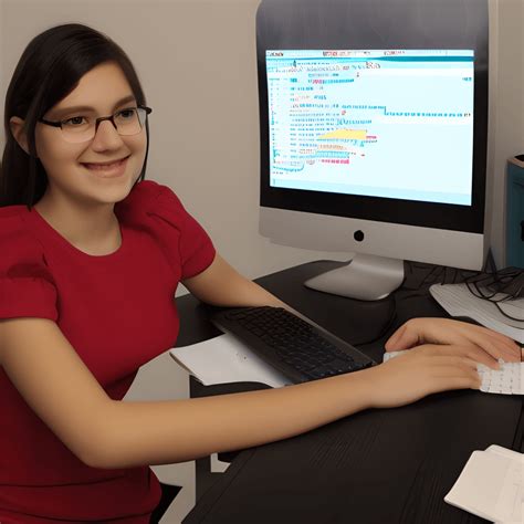Cute Coding Girl Hear Creative Fabrica