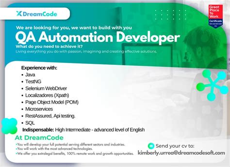 Dreamcode Hiring Team On Linkedin Work Career Future Automation