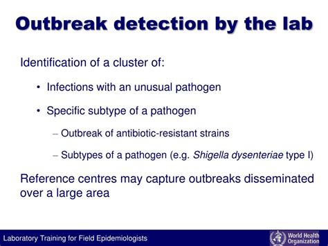 Ppt Role Of The Laboratory In Disease Surveillance Powerpoint Presentation Id 650581