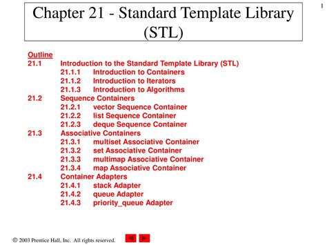 Chapter 21 Standard Template Library Stl Ppt Download