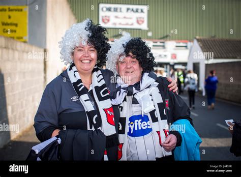 Dundalk Fans Jane Waldron And Tony Murphy Before The Champions League Qualifying Second Round