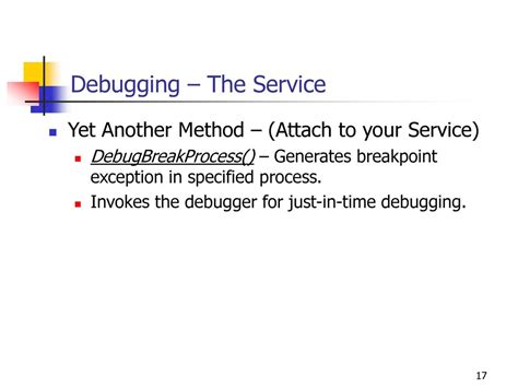 chapter 14 debugging windows services ppt download