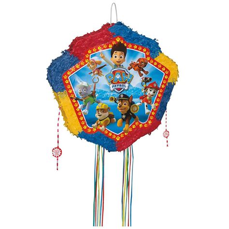Paw Patrol Drum Pull String Pinata Thepartyworks