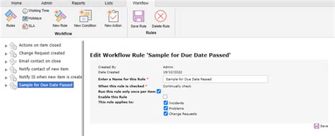 Workflow Rules