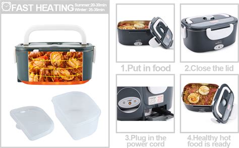 Buddew Electric Lunch Box 80w Food Heater For Adults 1224