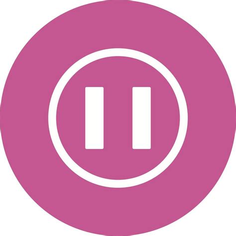 Pause Button Vector Icon 19618201 Vector Art At Vecteezy