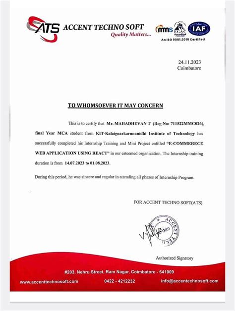 Mahadhevan T On Linkedin Internshipcompletion Projectaccomplishment Professionalgrowth