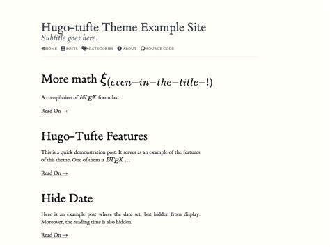 Tufte Theme Demo Review And Download From Jamstack Club With ♥