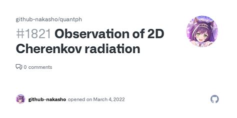 Observation Of 2d Cherenkov Radiation · Issue 1821 · Github Nakasho
