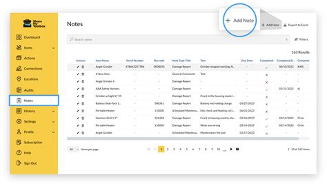 Add Edit Delete Notes