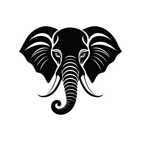 Elephant Head Vector Silhouette Elephant Head Silhouette Vector