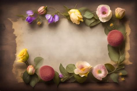 꽃이 있는 프레임 무료 사진