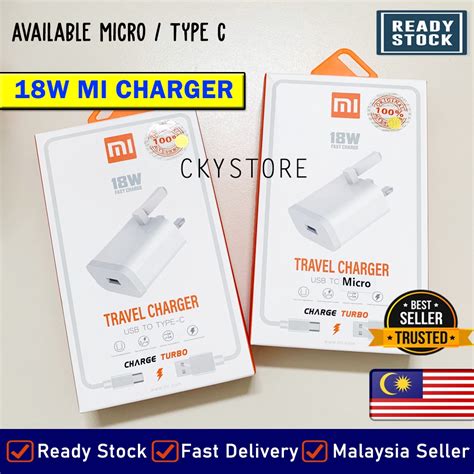 Mi Original Charger W Fast Charging Xiaomi Redmi Turbo Charge Travel Adapter With Micro Type C