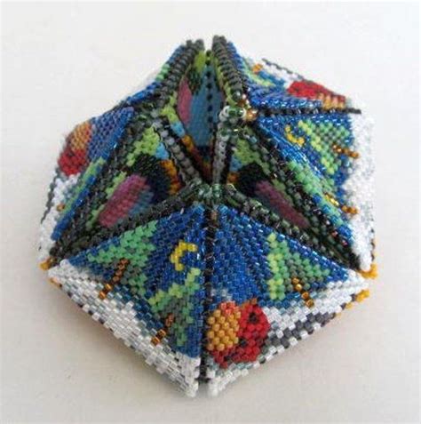 Beaded Kaleidocycle Four Seasons Beading Patterns Beaded Boxes