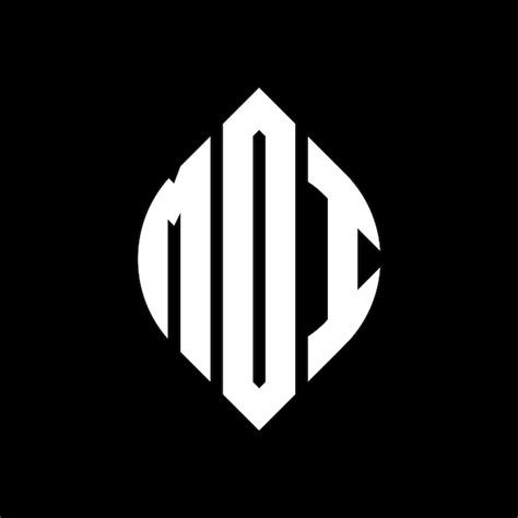 Premium Vector Mdi Circle Letter Logo Design With Circle And Ellipse