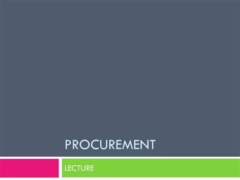 PPT PROCUREMENT PowerPoint Presentation Free Download ID
