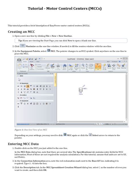 Tutorial Motor Control Centers Mccs Pdf Spreadsheet Library