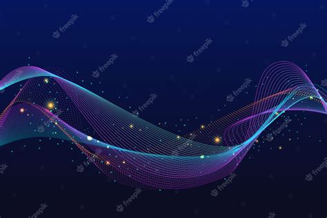 Free Vector Gradient Particle Wave Background
