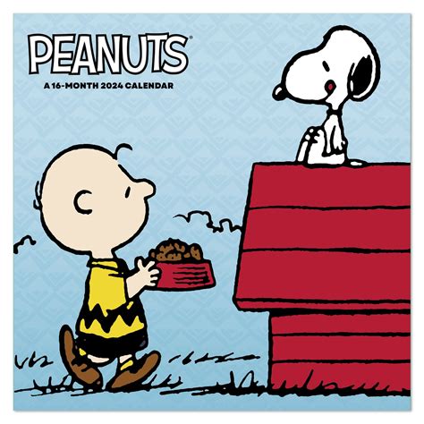 Peanuts Snoopy 2024 Monthly Wall Calendar 12 X 12 Daily Humor