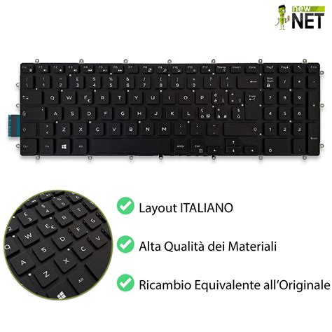 Tastiera Retroilluminata Compatibile Con Dell Inspiron 15 5583 7566 Layout Ita Ebay