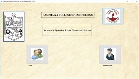 Represents Login Screen Automated Question Paper Generation System