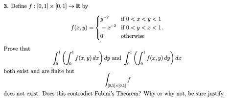 solved 3 define f [0 1] [0 1] → r by f x y 2 if 0