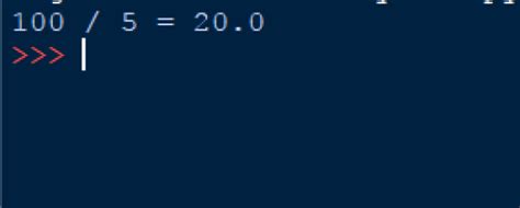 Calculate The Result Of Dividing Two Numbers In Python Programming