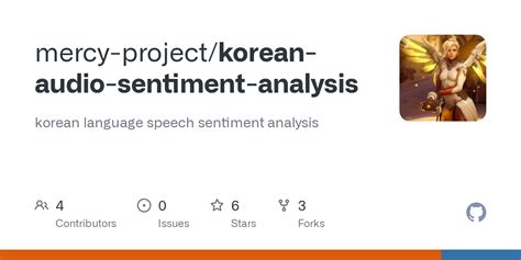 Github Mercy Projectkorean Audio Sentiment Analysis Korean Language
