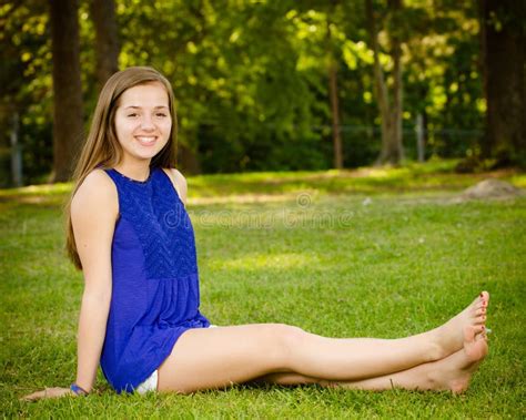 Outdoor Portrait Of Pretty Young Teen Girl Stock Image Image Of